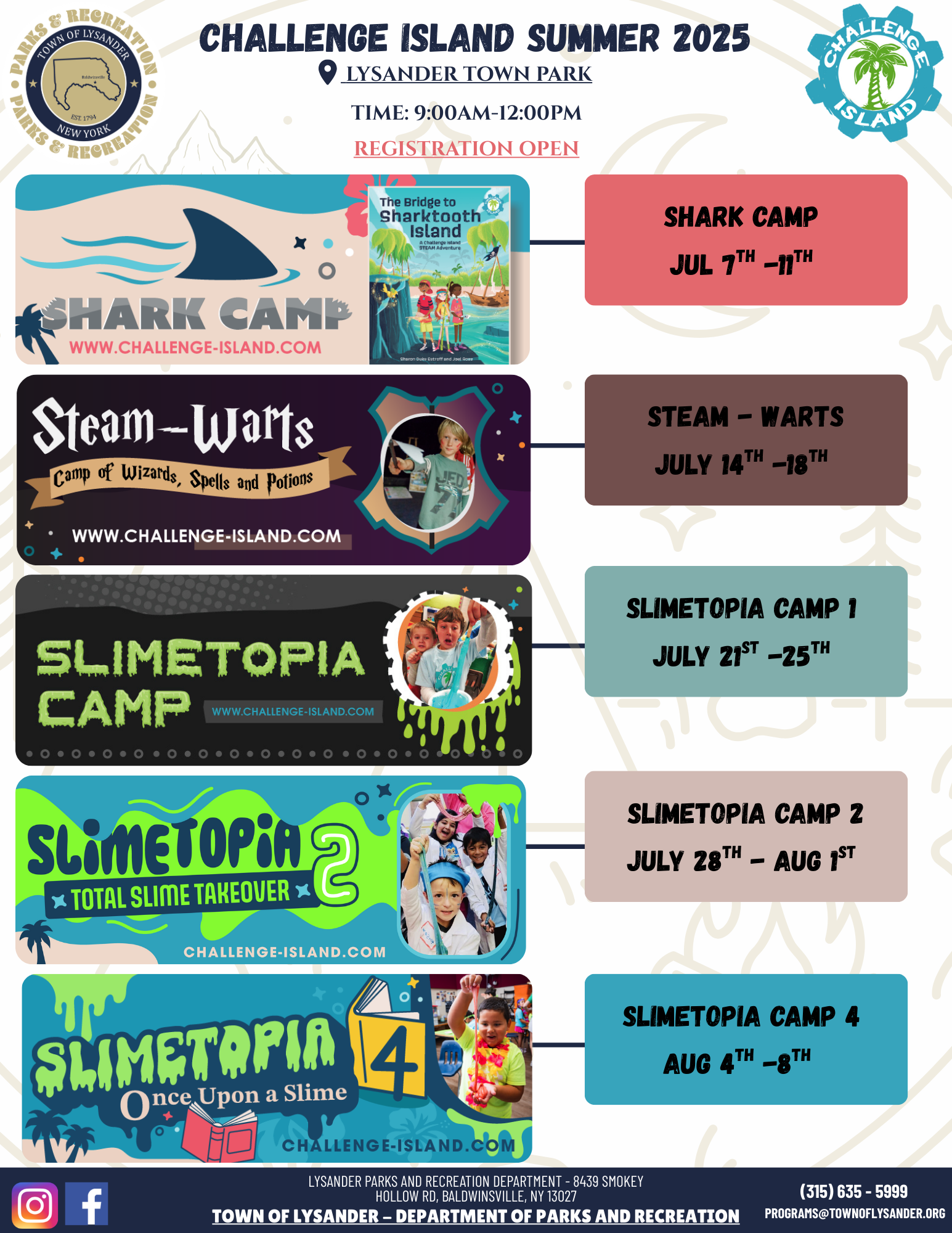 Challenge Island Summer 2025 - Shark Camp | Town of Lysander New York