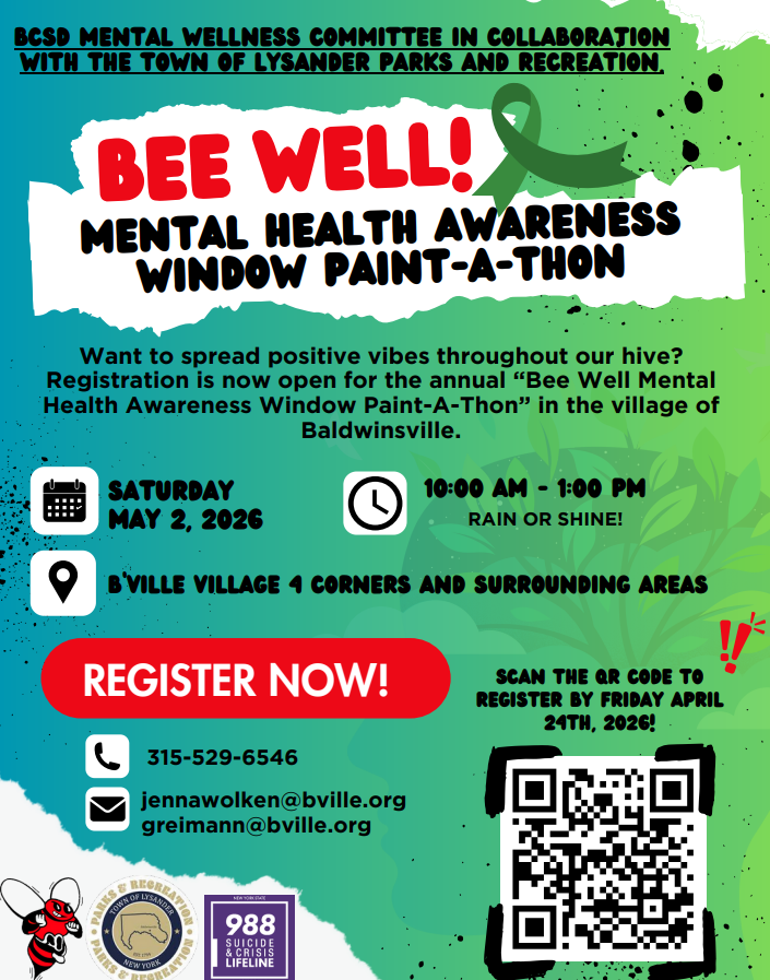 BEE WELL: Mental Health Awareness Window Paint-a-thon | Town of ...